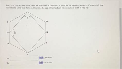 Solved For The Regular Hexagon Shown Here We Determined In Chegg