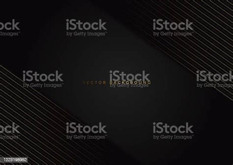 추상 줄무늬 황금 선 대각선 검은 배경에 겹치는 럭셔리 스타일 0명에 대한 스톡 벡터 아트 및 기타 이미지 0명 3차원