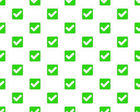 Check Mark Icon Seamless Pattern Background Ok Accept Vector Illustration Tick Symbol Pattern
