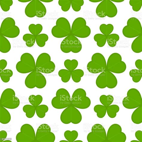 토끼풀 원활한 패턴 3가지 개체에 대한 스톡 벡터 아트 및 기타 이미지 3가지 개체 St Patricks Day 계절 Istock