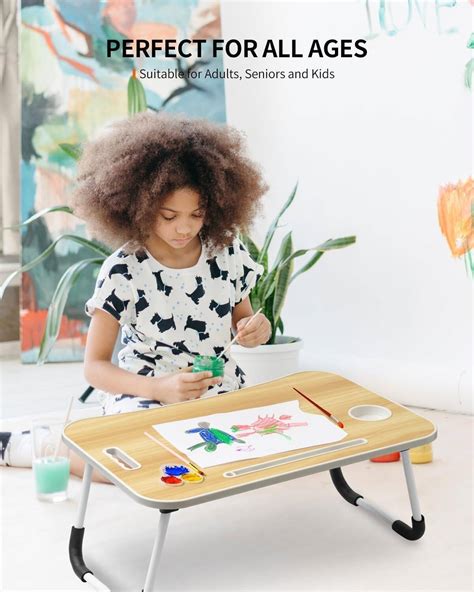 Foldable Laptop Table Portable Lap Desk Bed Table Tray Laptop Stand