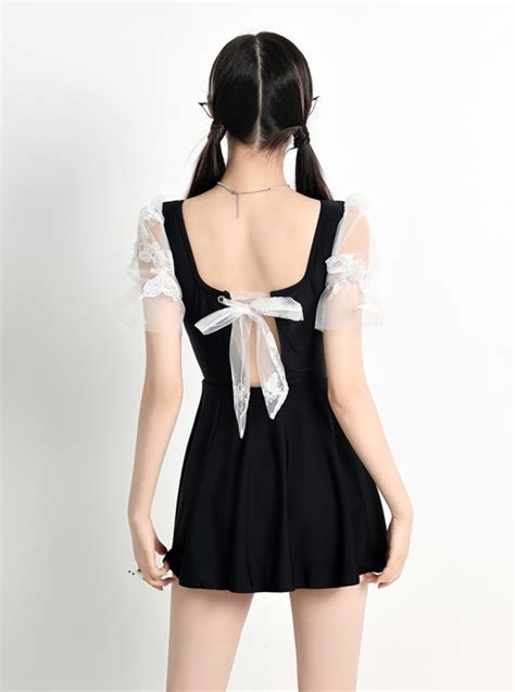 Three Dimensional Butterfly Mesh Bowknot Design Sexy Lace Up Backless