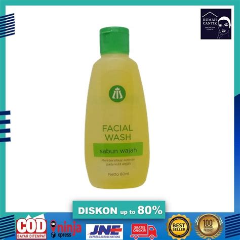 Lis Skincare Facial Wash Sabun Wajah 80 Ml Sabun Pemutih Glowing