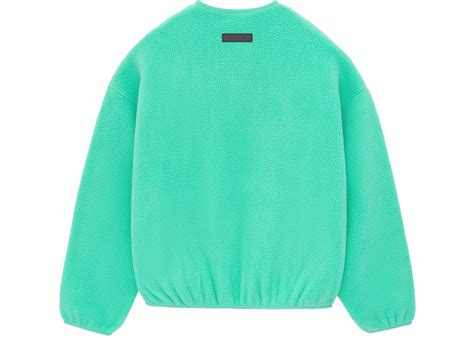 Fear Of God Essentials Polar Fleece Crewneck Mint Leaf Mens Fw23 Us