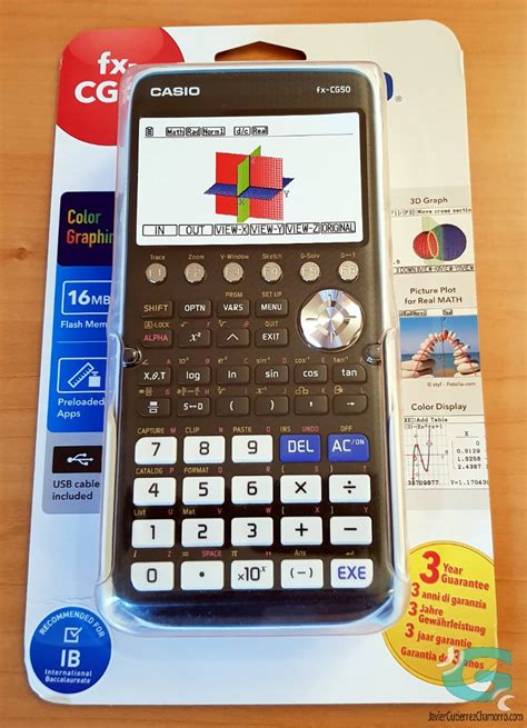 Casio fx CG50 Introducción Bitácora de Javier Gutiérrez Chamorro Guti