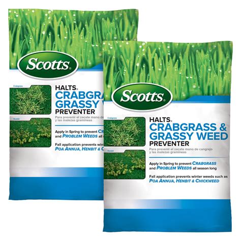 Scotts Halts Crabgrass And Grassy Weed Preventer Pre Emergent Weed