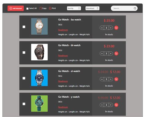 Product Variations Table Woocommerce Marketplace