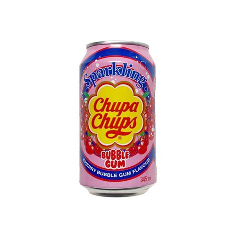 Chupa Chups Sparkling Cherry Bubble Gum Soda Can 345ml Chupa Chups