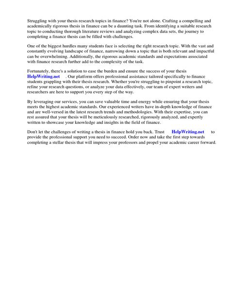 Thesis Research Topics In Finance Pdf Mortgage Loan Thesis