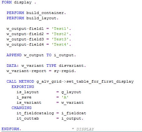Abaper Street Oops Alv Using Custom Container