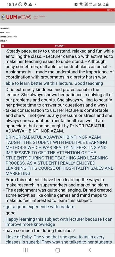 Dr Nor Rabiatul Adawiyah Nor Azam On Linkedin Course Evaluation Is
