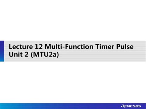 Ppt Rx210 Multi Function Timer Pulse Unit 2 Overview Powerpoint