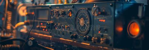 Vintage Oscilloscope Retro Electrical Device Generative Ai Illustration Stock Image Image Of