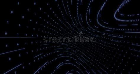 Neon Digital Binary Tunnel Background For Network Big Data Data