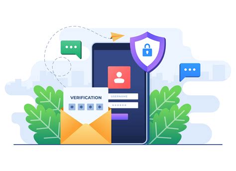 Two Step Verification Flat Illustration Vector Template Otp Authentication Password One Time