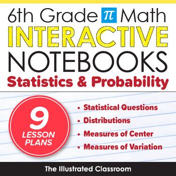 6th Grade Math Interactive Notebooks Statistics Probability TPT