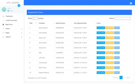Lost And Found Portal Management System Project Using Php Phpgurukul