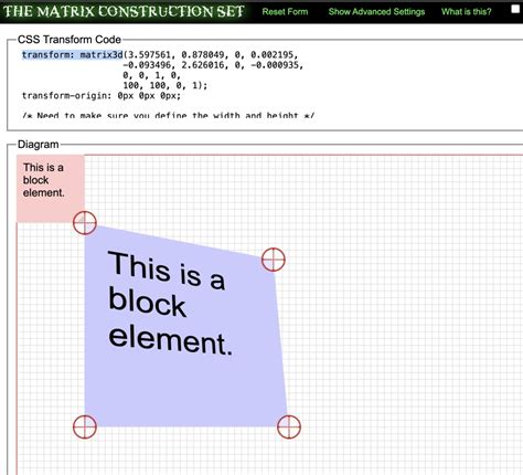 Transform Matrix3d CSS WP Craft