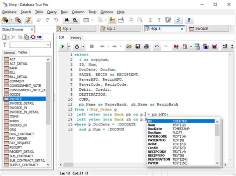 Sql Query Tool Database Tour