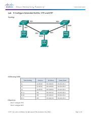 Lab 2 1 4 5 Docx Lab Configure Extended VLANs VTP And DTP Topology