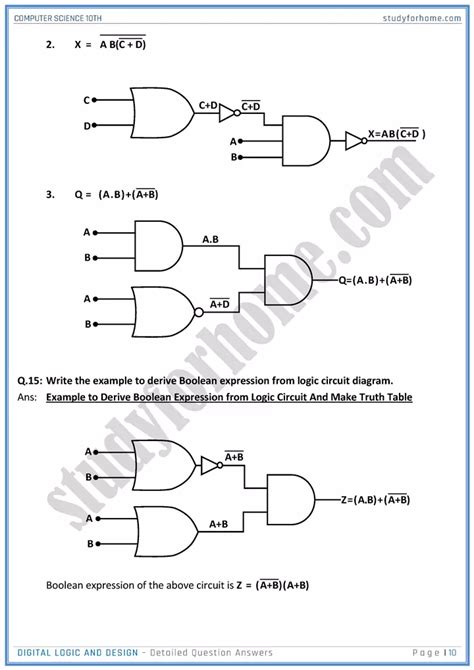 Digital Logic And Design Question Answers Computer Science Class Th