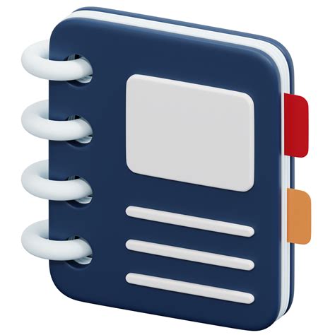 Notebook 3d Render Icon Illustration 11652741 Png