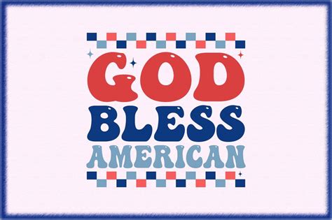 God Bless American Retro Svg Graphic By Craftsstore · Creative Fabrica