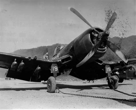 Asisbiz Vought F4u 1d Corsair Vmf 323 White 19 Taxing Mishap 01