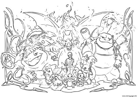 Pokemon Evolution 2019 Coloring Page Printable