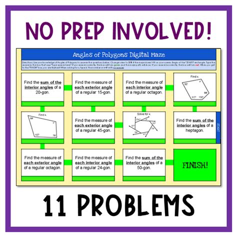 Angles Of Polygons Activity Digital Maze Made By Teachers