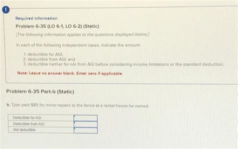 Required Information Problem 6 35 LO 6 1 LO 6 2 Chegg