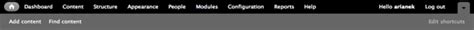 working with the toolbar administering drupal 7 site drupal wiki