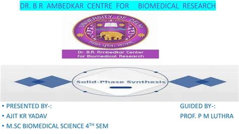 Solid Phase Synthesis Ppt Pptx New Organic Synthesis Ppt