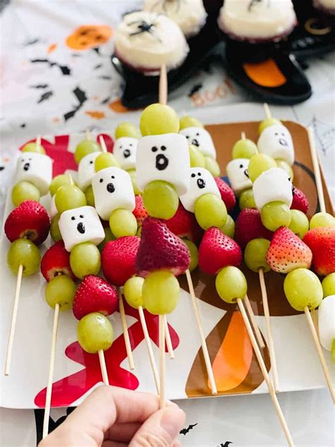 Ghost Fruit Marshmallow Skewers Entree Halloween Bonbon Halloween