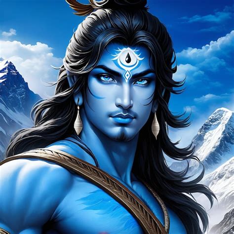 Premium Photo Lord Mahadev In Spring Flower Garden