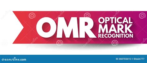 OMR Optical Mark Recognition Process Of Reading Information That People