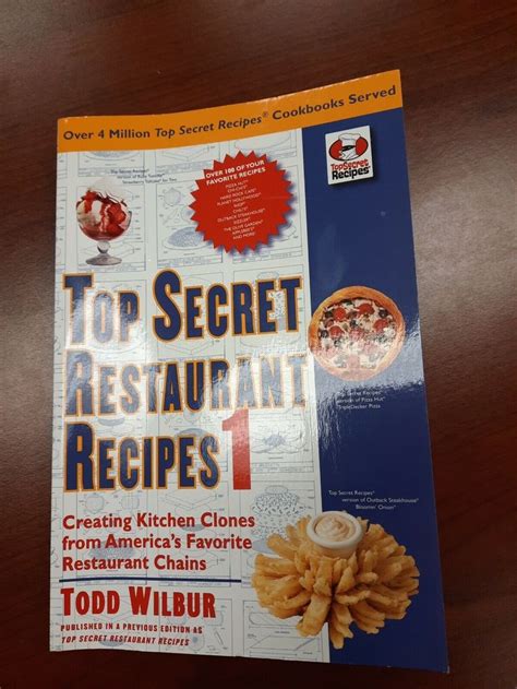 Top Secret Restaurant Recipes 1 Todd Wilbur Trade Paperback 9780147515308 Ebay Restaurant