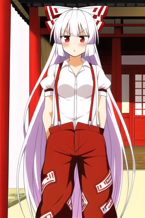 Ai Generated Mokou Muscle Growth By Yod Hei Vav Hei On Deviantart