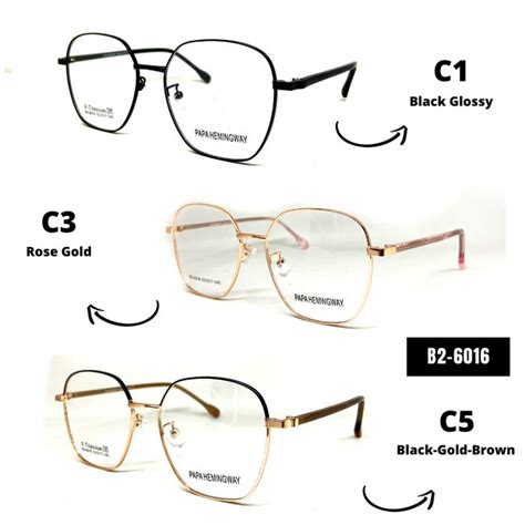 Jual Frame Kacamata Pria Wanita Titanium Ph B2 6016 Lebar Frame 142 Size 53 Bridge 17 Full