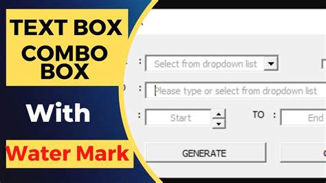 water mark in text box excel tech youtube