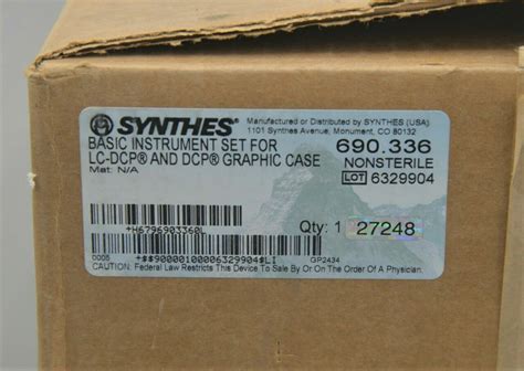 Used Synthes New 690 336 Basic Instrument Set For Lc Dcp And Dcp Graphic