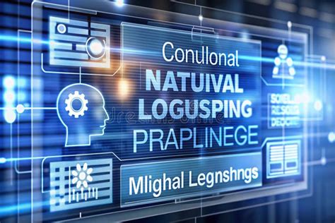 Nlp And Cognitive Computing Future Of Language And Ai Technology Stock Illustration