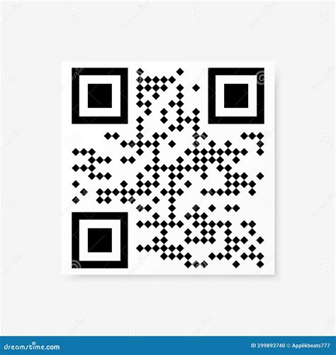 Vector Qr Code Sample For Smartphone Scanning Isolated On White