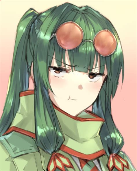 Safebooru 1girl T Bangs Blunt Bangs Brown Background Brown Eyes
