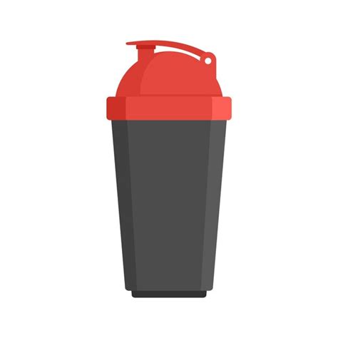 Icono de botella agitadora de plástico ilustración plana del icono de