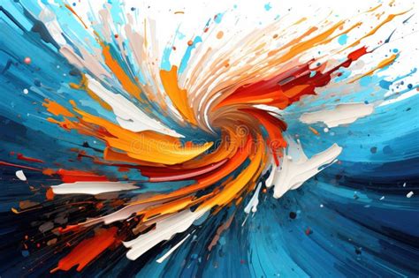 An Eye Catching Abstract Painting Featuring A Vibrant Combination Of