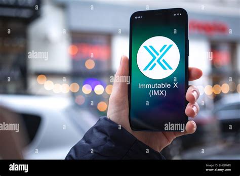 Kharkov Ukraine February Immutable X IMX Coin Symbol Trade With Cryptocurrency