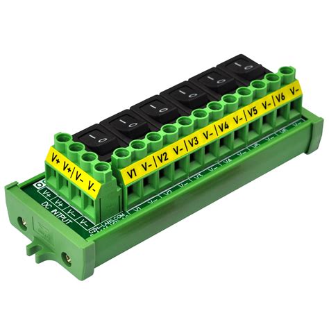 Screw Mount 6 Position Rocker Switch Dc Power Distribution Strip Module