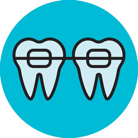 Brackets Dentales Ilustración Vector Sobre Fondo Blanco 13674009