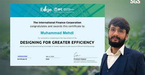 Sgs Expert Achieves Ifc Certifications In Edge Dfge And Bri In Pakistan